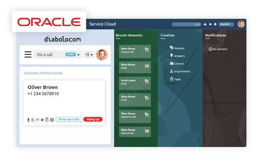 Oracle Service Cloud Integration | Diabolocom